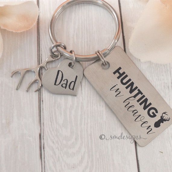 Hunting In Heaven Remembrance Keychain Gift For Remembering | Etsy