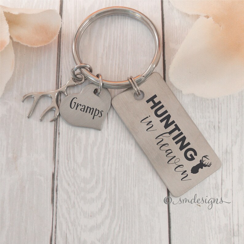 Hunting In Heaven Remembrance Keychain Gift For Remembering | Etsy