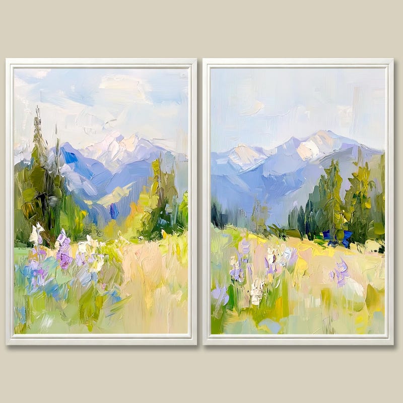 Abstract Mountain Art - Etsy