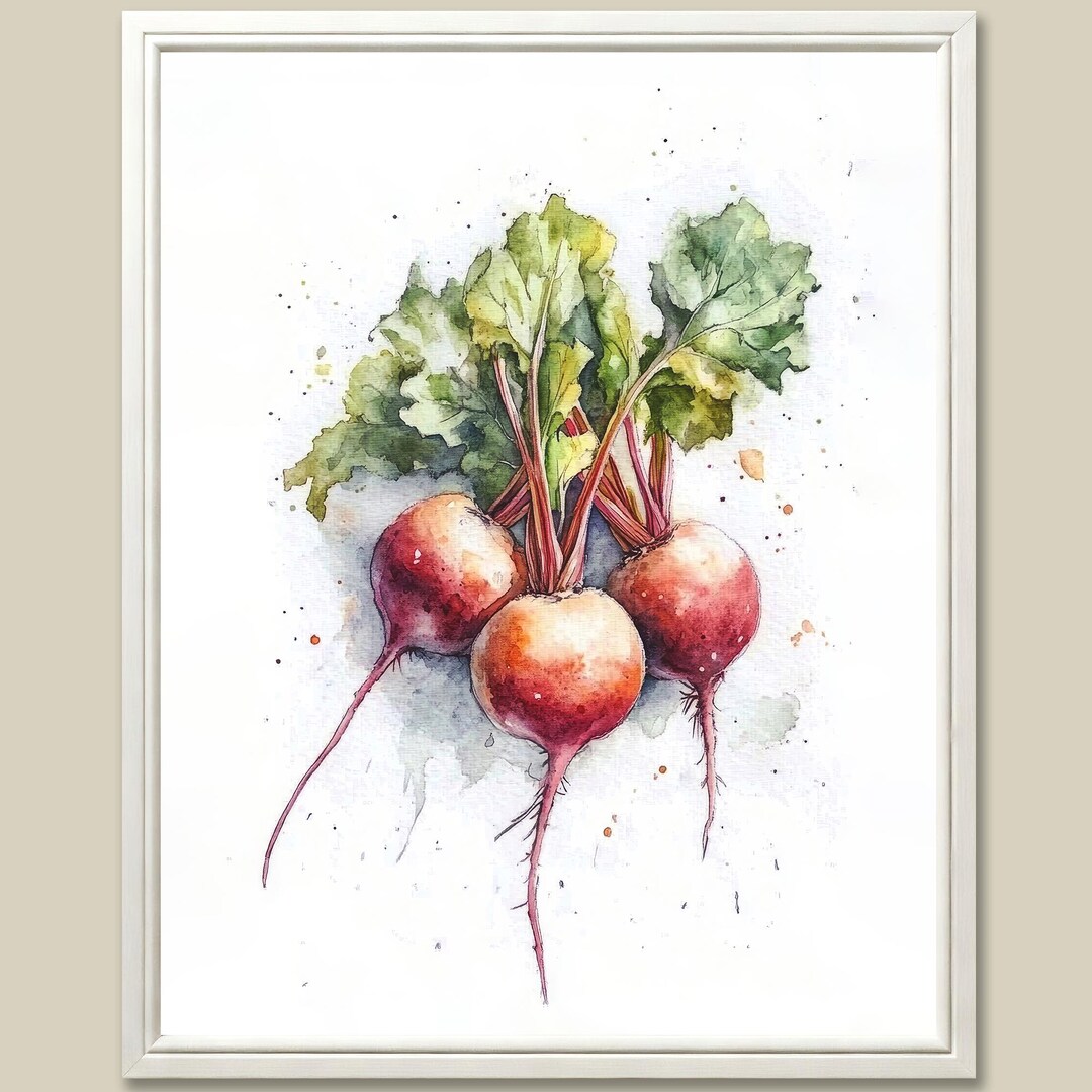 Beets Watercolor Art Print: Rustic Kitchen Food Painting - Etsy