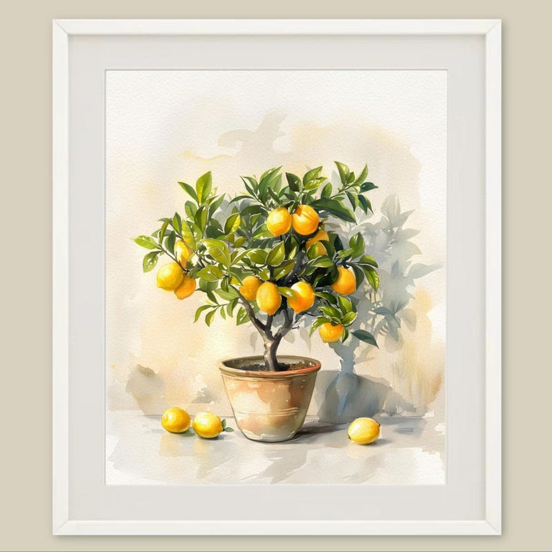 Lemon Tree Painting - Etsy