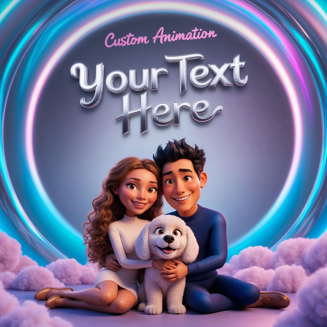 Custom Animated Video Gift of You Your Family or Pet 10 Second ...