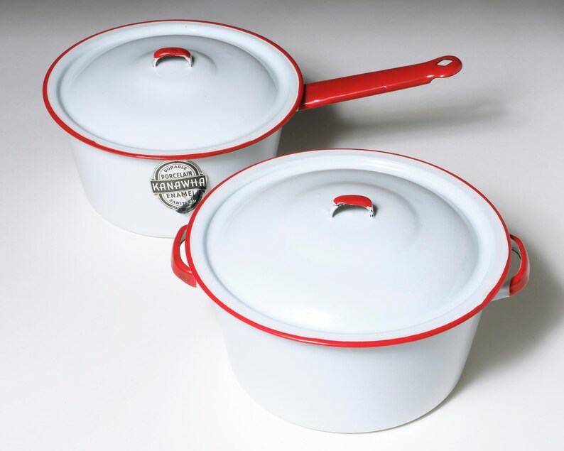 Kanawha Porcelain Enamel Pot - Etsy
