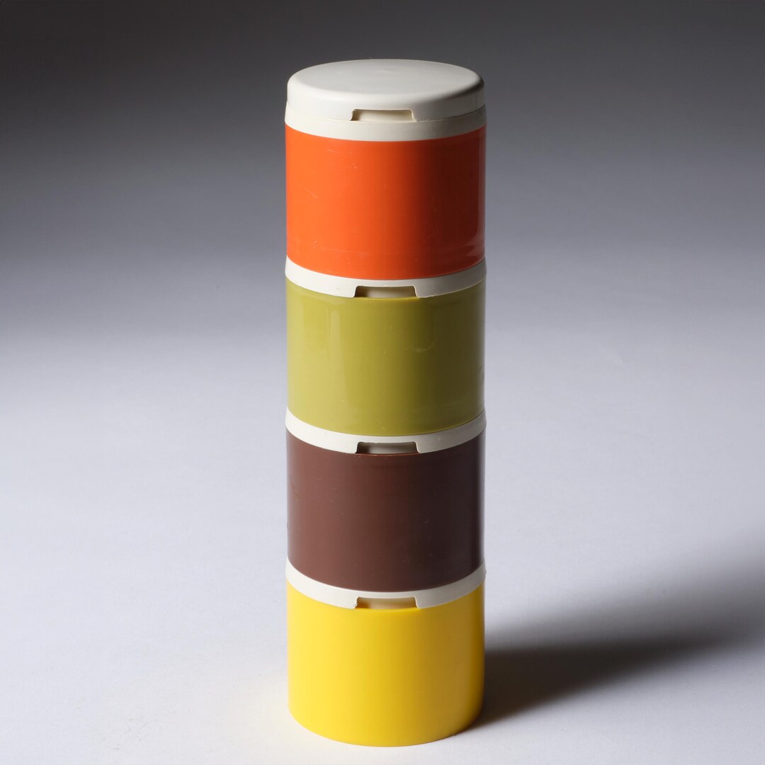 4 Vintage Tupperware Stacking Spice Shakers - Etsy