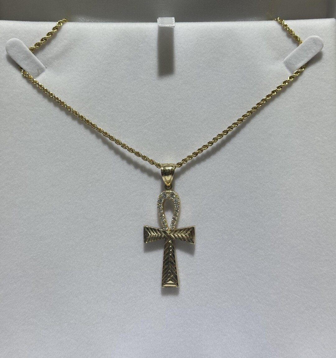 14k Yellow Gold Ankh Pendant for Necklace 4.82 Grams of Solid Gold Gold ...
