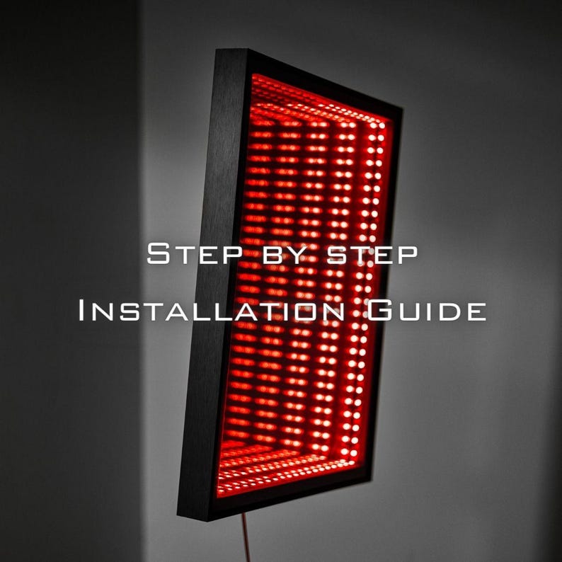 LED Infinity Mirror: Bluetooth Controlled Optical Illusion Wall Decor ...