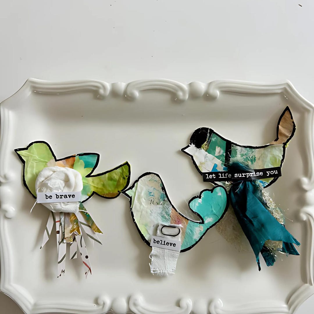 Ephemera Collage Paper Clips Junk Journal and Scrapbook Embellishments ...