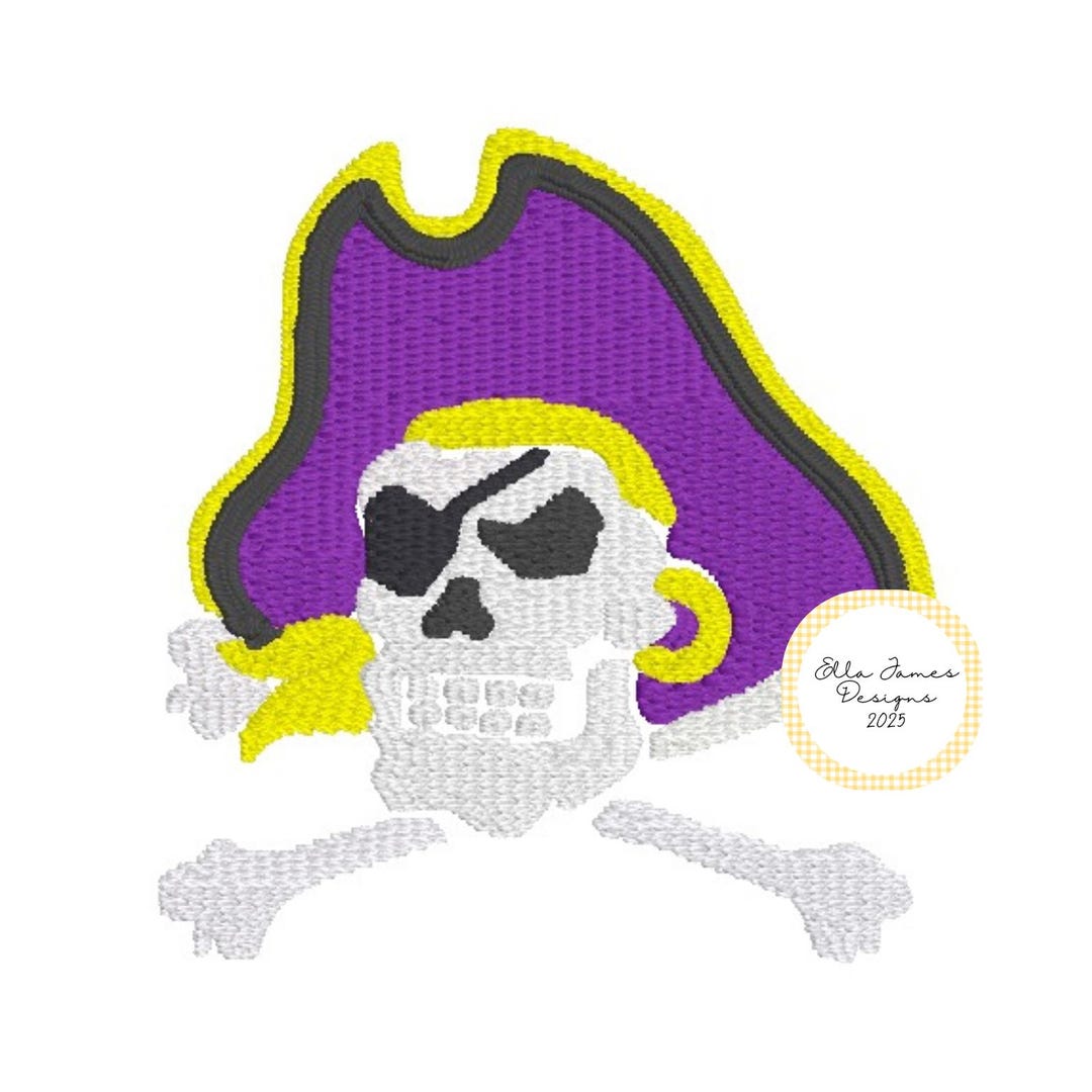 ECU Pirates Embroidery Design, Skull Pirate Hat (digital Download) - Etsy