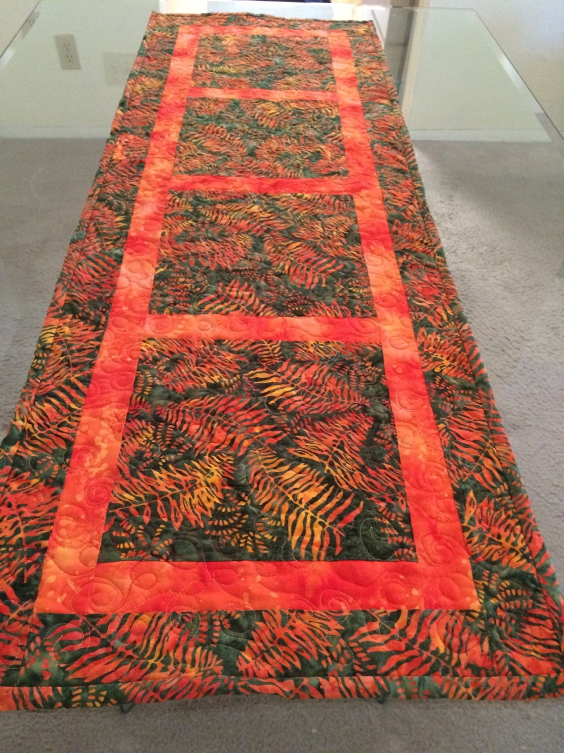 Sunset Handmade Quilted Tablerunner | Etsy