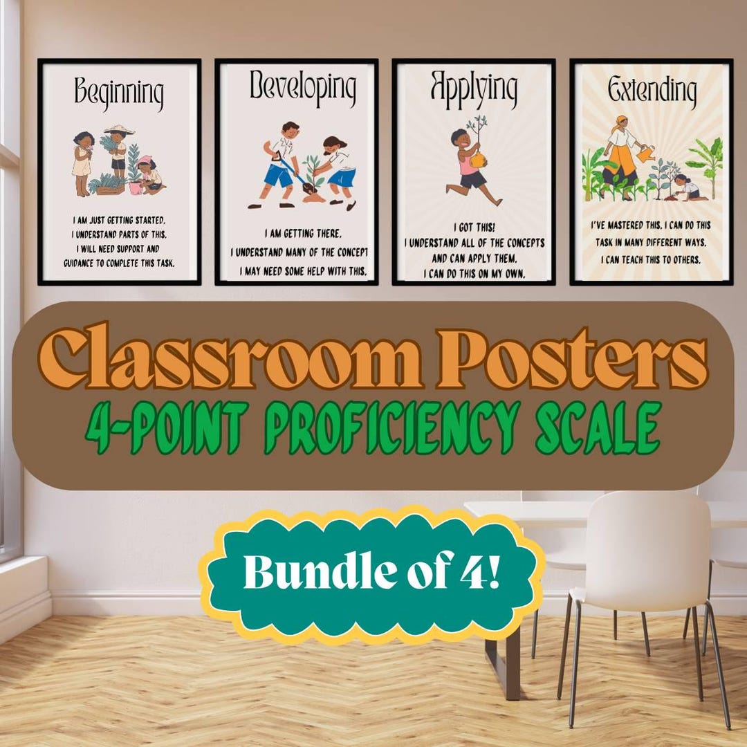 Classroom Poster, Proficiency Scale, Homeschool Educational Print ...
