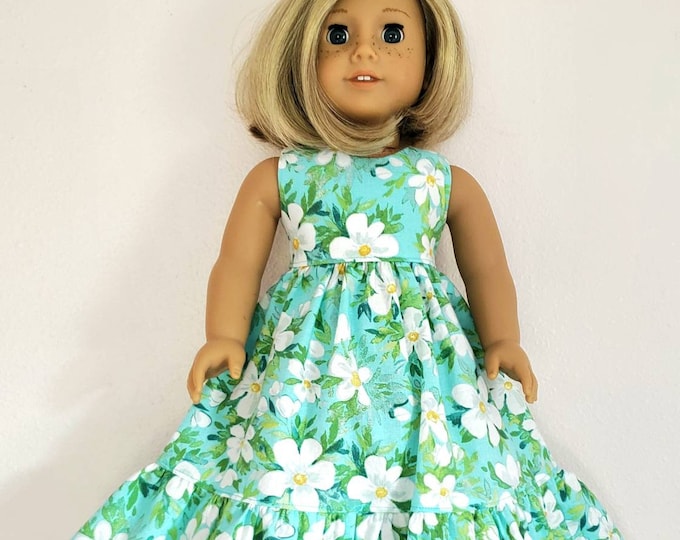 18 INCH DOLL Clothes Maxi Dress Floral Gown Sundress Fits American Girl ...