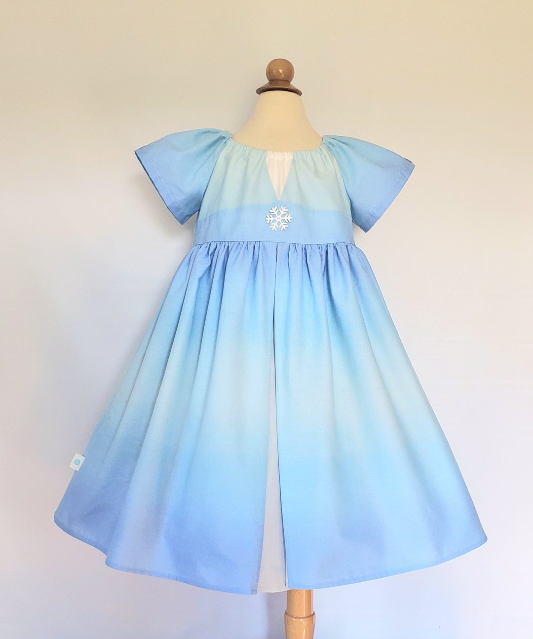 ELSA FROZEN Size 5 6 5/6 Peasant Princess Dress Girls Cotton Costume ...