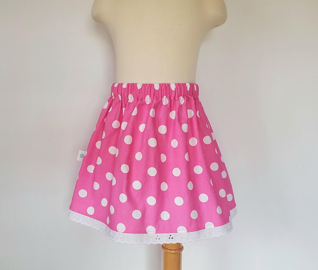 Pink MINNIE MOUSE Skirt Tween Girls Size 9/10 11/12 Costume Disney ...
