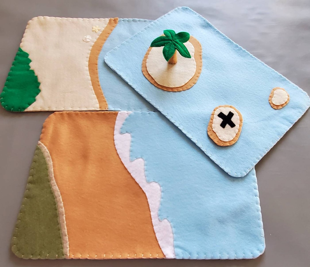 Felt Play Mat Set Montessori Play by the Beach Water Treasure - Etsy