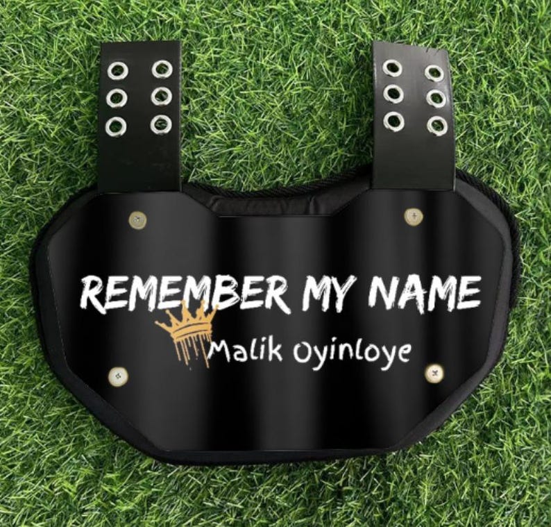 Customizable Backplate for Football Players. - Etsy