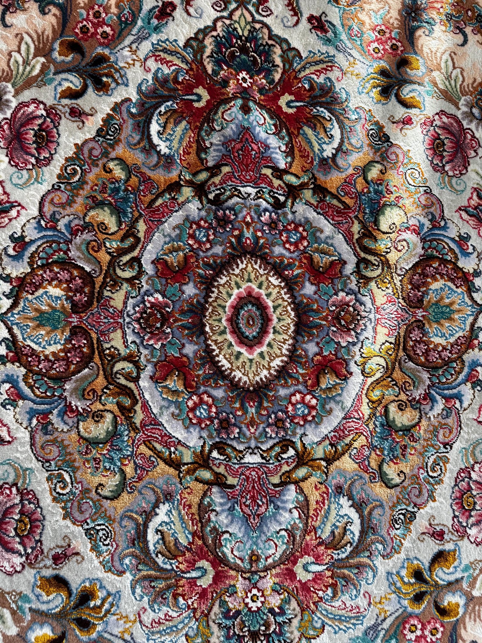 Handmade Persian Silk Carpet | Authentic Abrisham Rug | Luxury Home Decor - Etsy