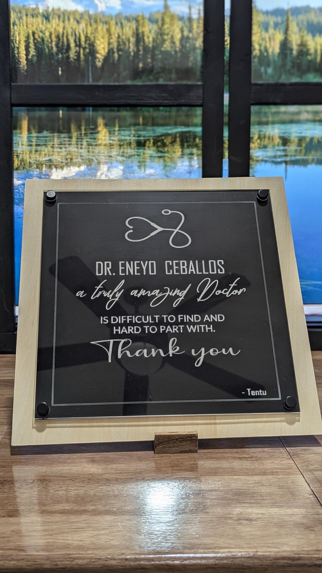 Personalized Doctor Plaque: Acrylic & Basswood Recognition Sign - Etsy