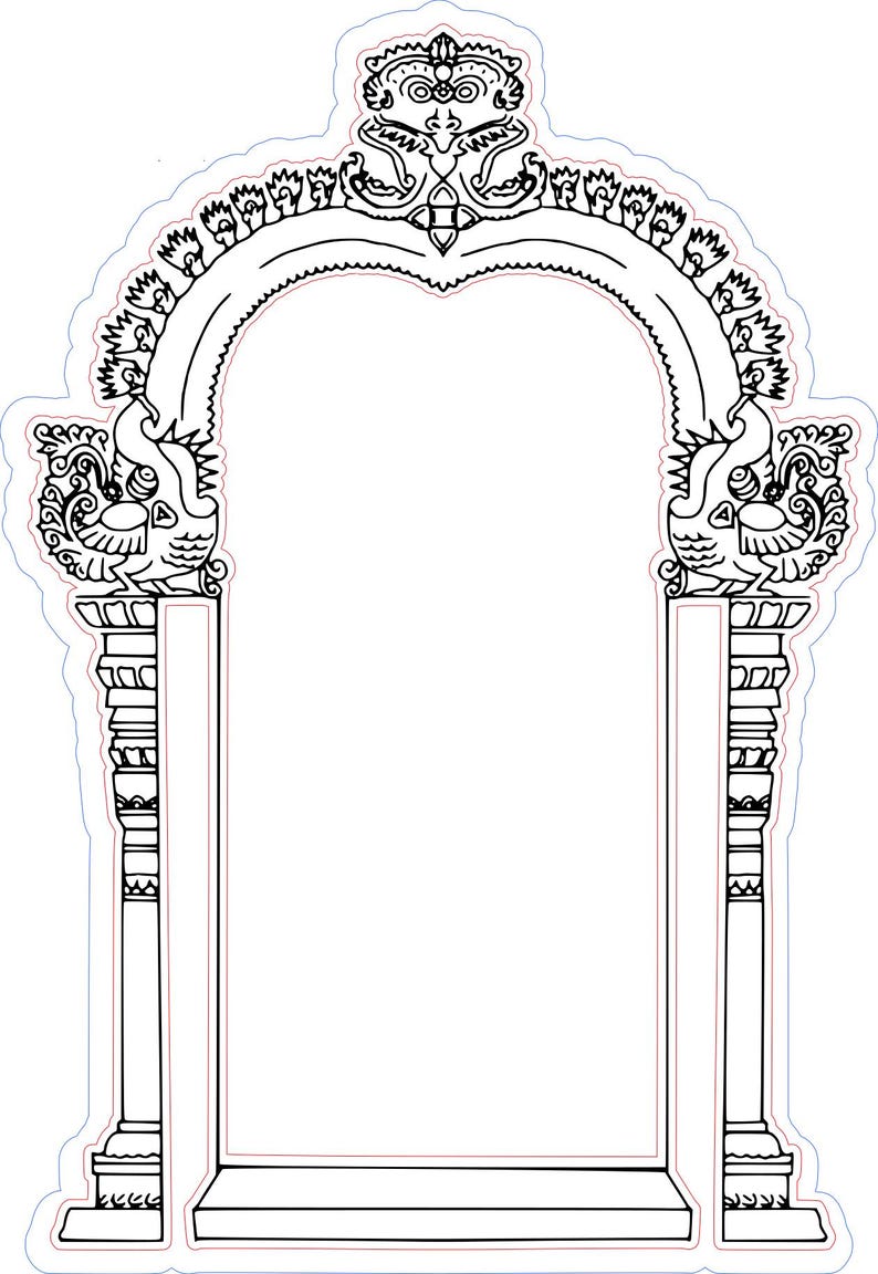 Prabhavali SVG File: Makara Thoranam Symbol, Hindu Pooja Decor (digital ...