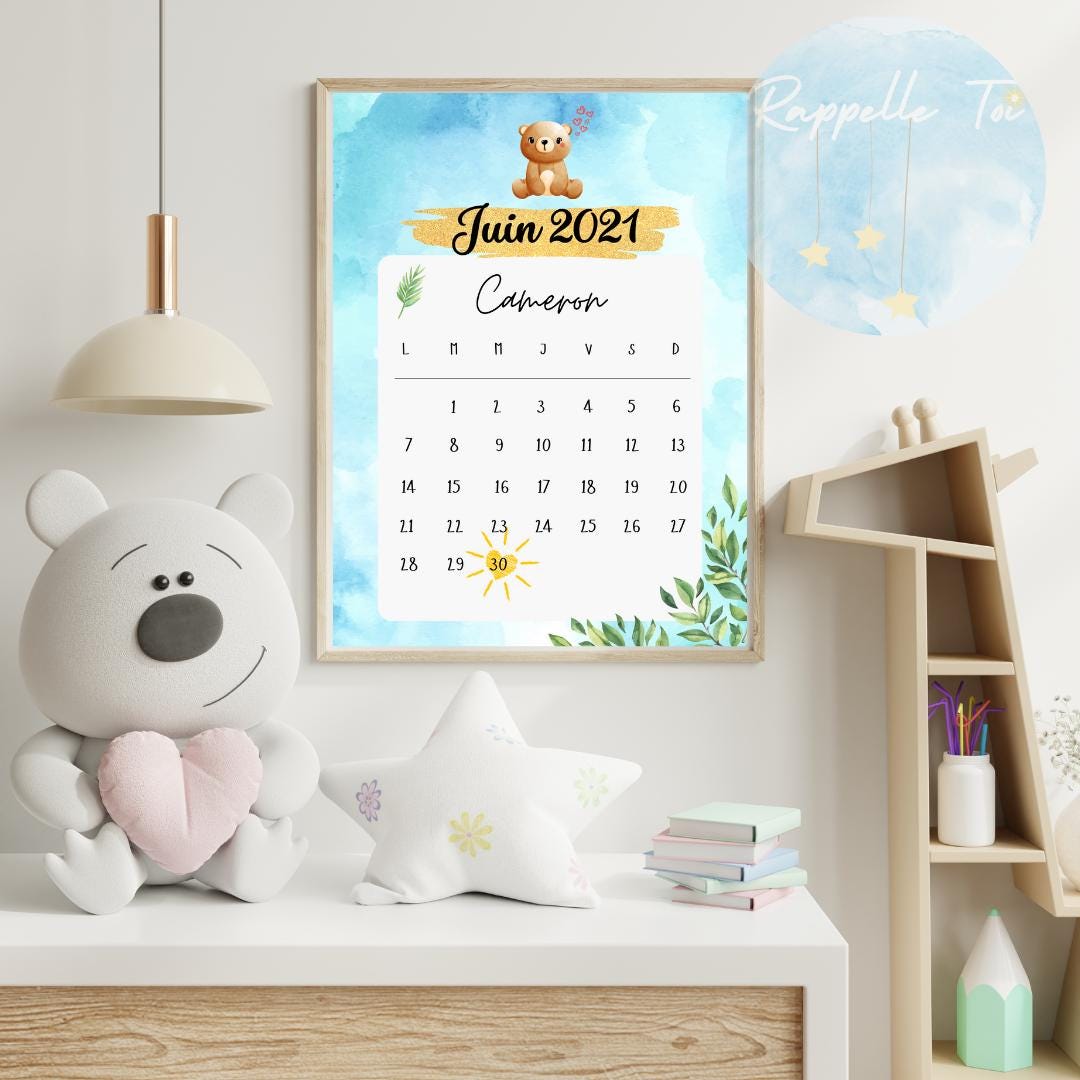 Customizable Baby Birth Calendar Poster - Etsy