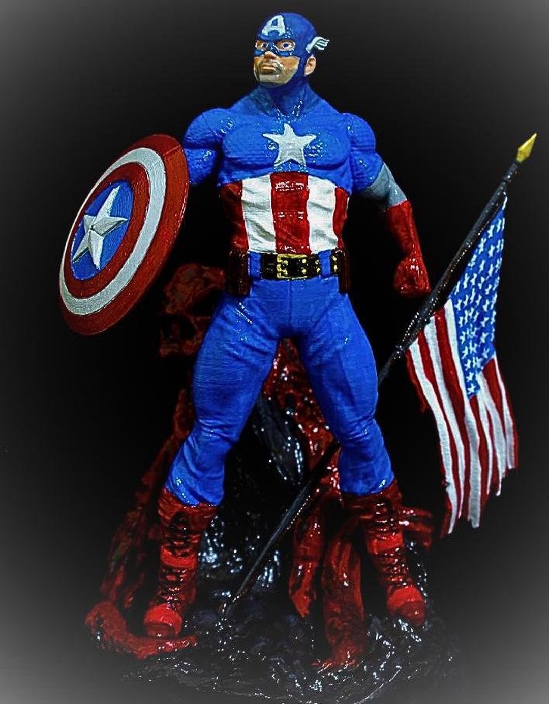 Captain America 3D Model - Etsy