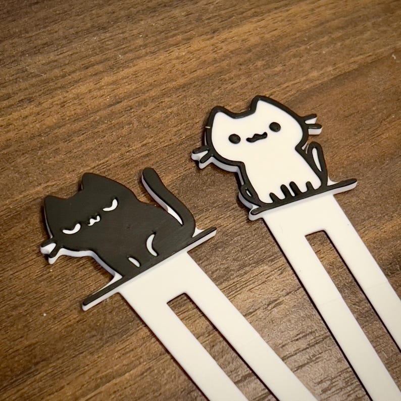 Cute Cat Bookmarks set of 2 Cute Animal Bookmark for Book Lovers ...