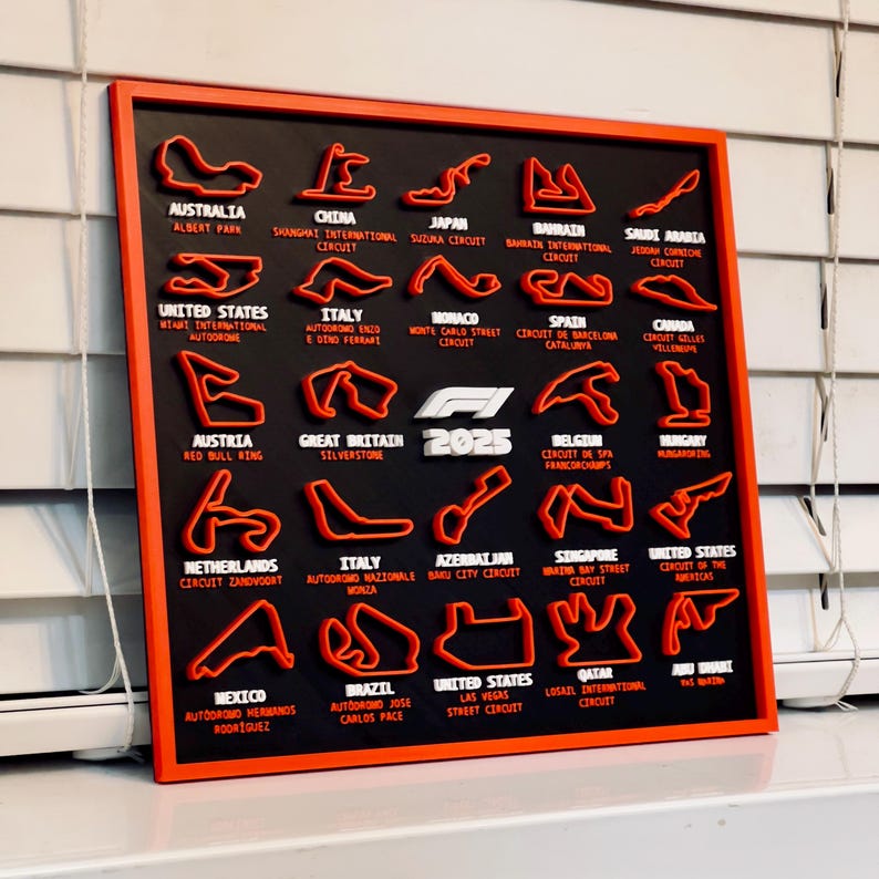 F1 2025 Calendar High-quality Design Perfect Gift for Formula 1 Fans - Etsy