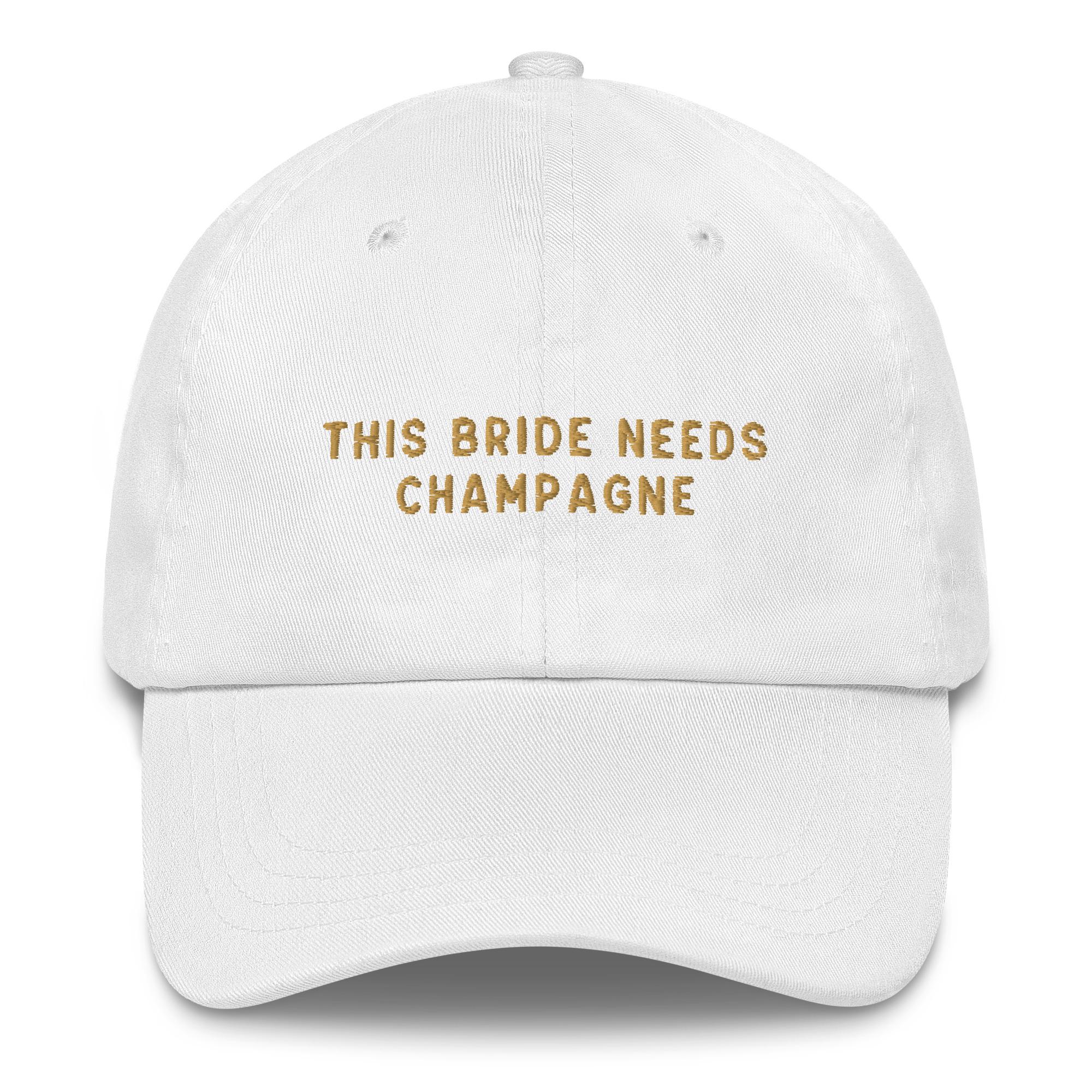 Embroidered This Bride Needs Champagne Cap | Bridal Party Embroidered ...