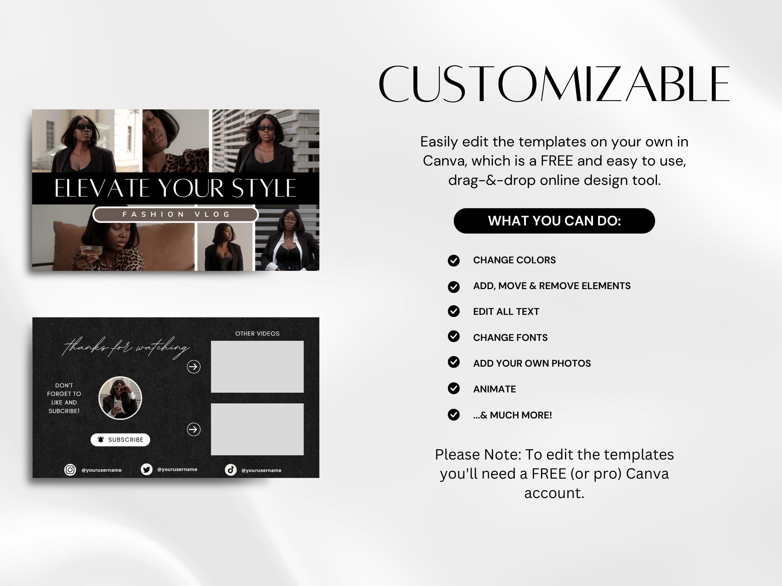 Youtube Brand Kit | Modern Channel Banner, Intro, Outro & Video ...