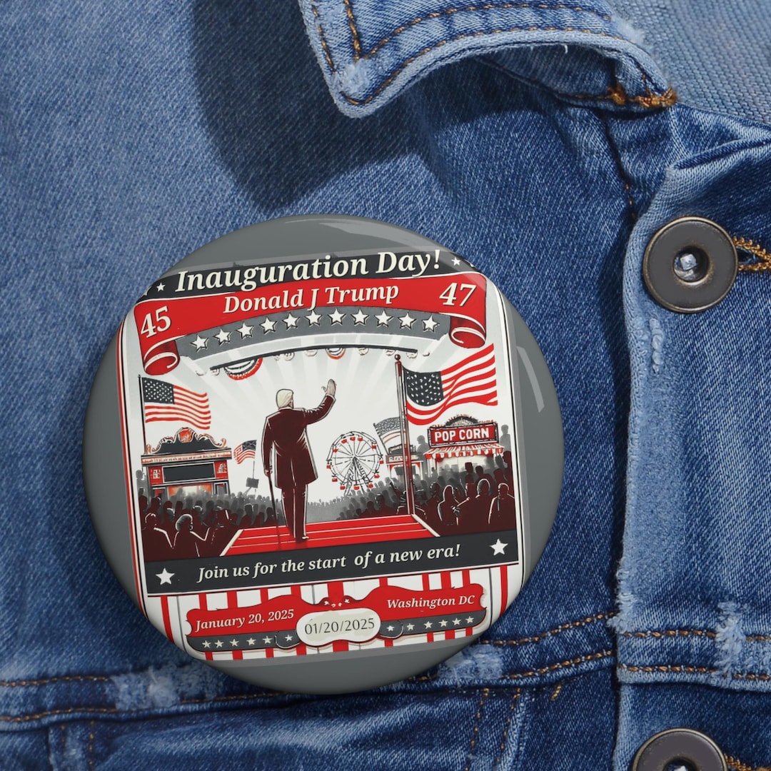 Vintage Trump Inauguration Day Pin Button, President Collectible Badge ...
