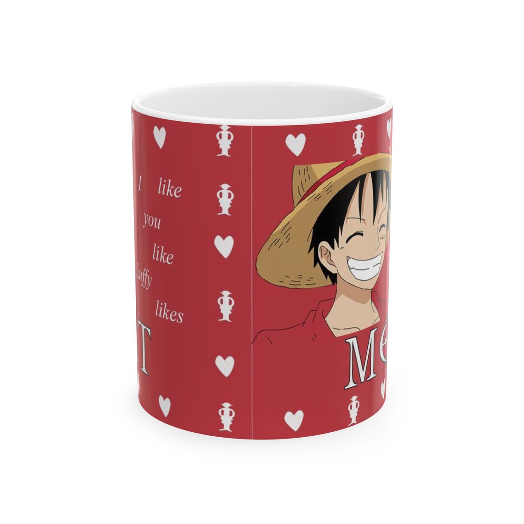 Luffy Ceramic Mug, Valentines Day Gift, Meat Lover's Mug, Anime Coffee ...