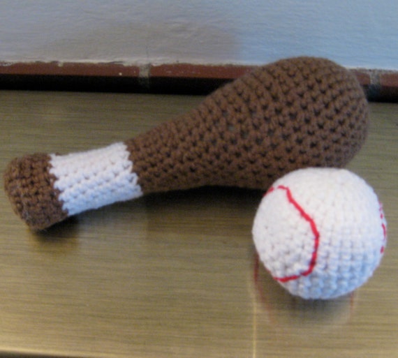 Baseball Bat and Ball Stuffed Toy Handmade - Etsy