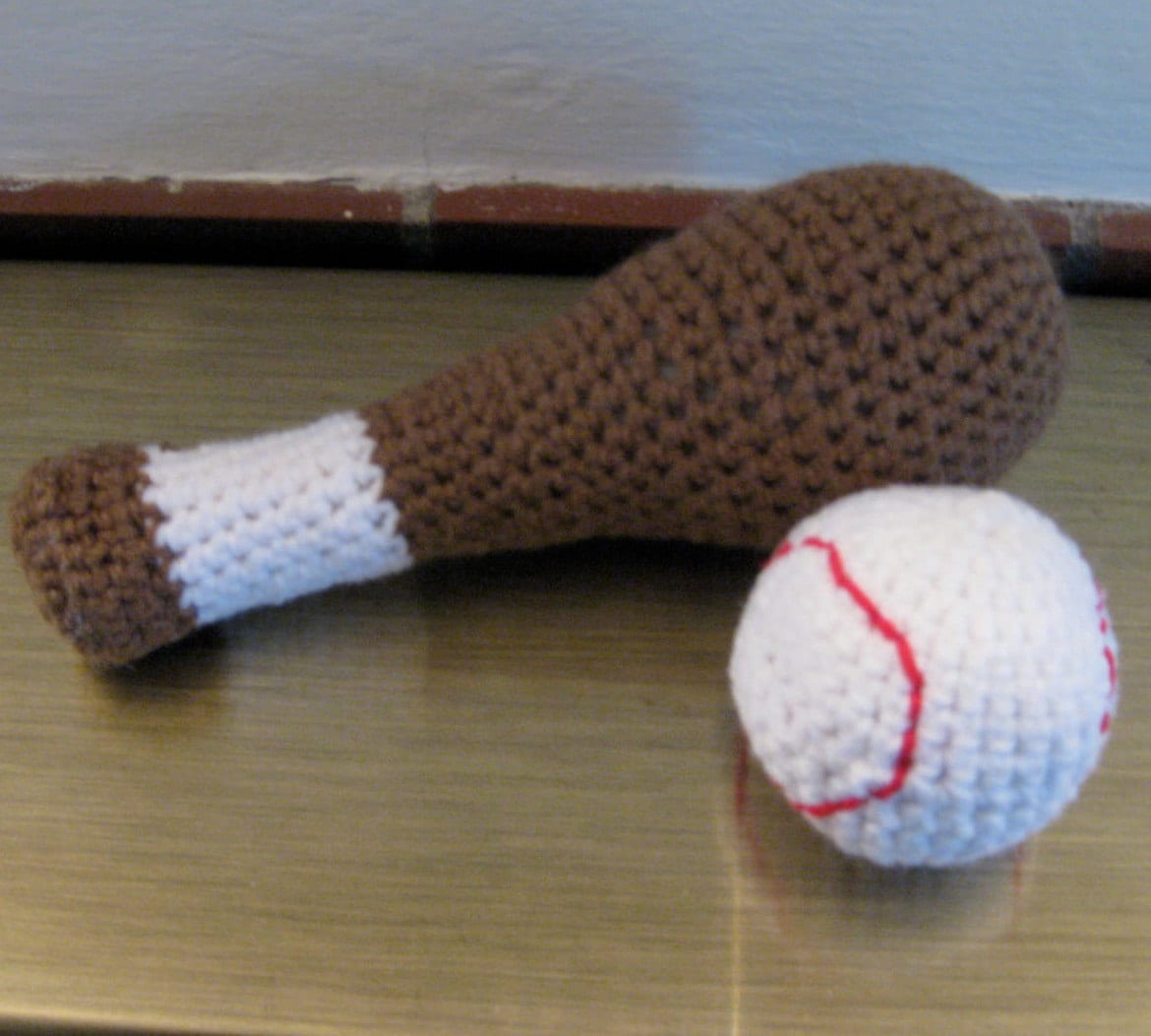 Baseball Bat and Ball, Stuffed Toy, Handmade - Etsy