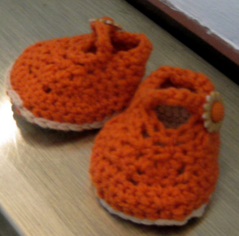 Booties Mary Janes Burnt Orange and Tan Handmade - Etsy