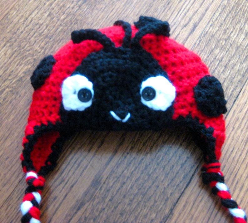 Hat, Lady Bug, Baby, Toddler, Child, Teen, Adult, Handmade - Etsy