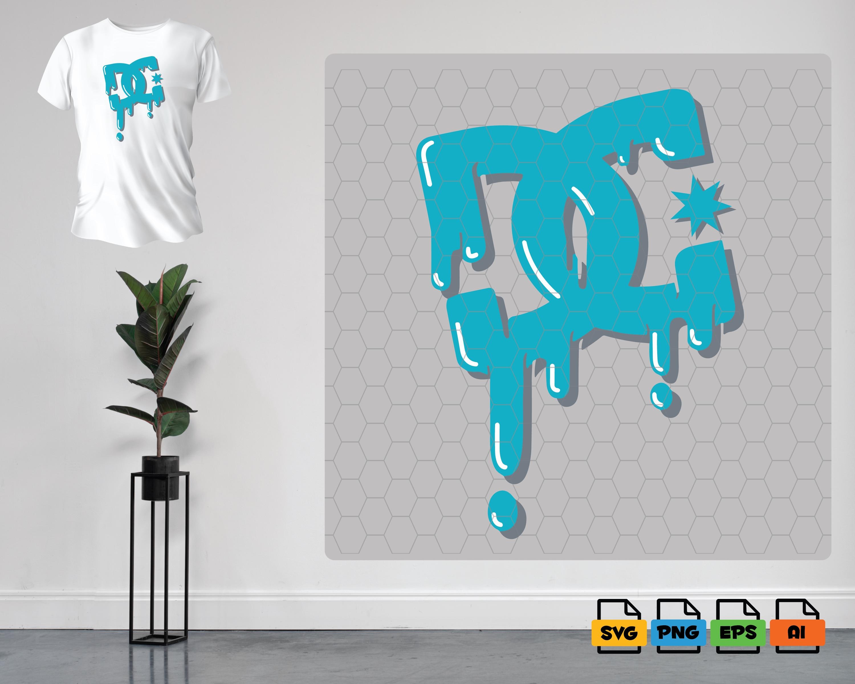 DC Shoe Dripping SVG PNG Files - Etsy