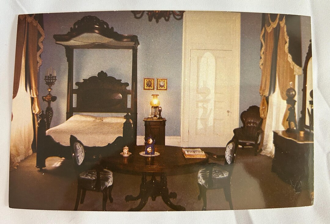 Vintage Postcard - Nottoway Plantation Master Bedroom - Louisiana - Etsy