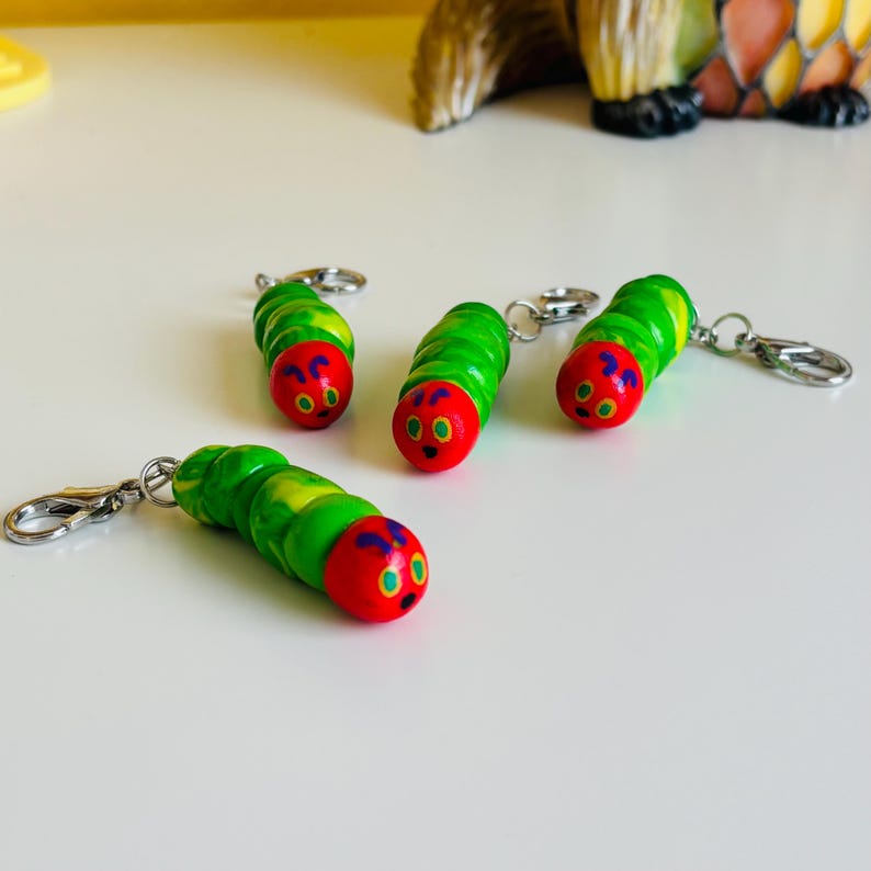 A Hungry Caterpillar Keychain - Etsy