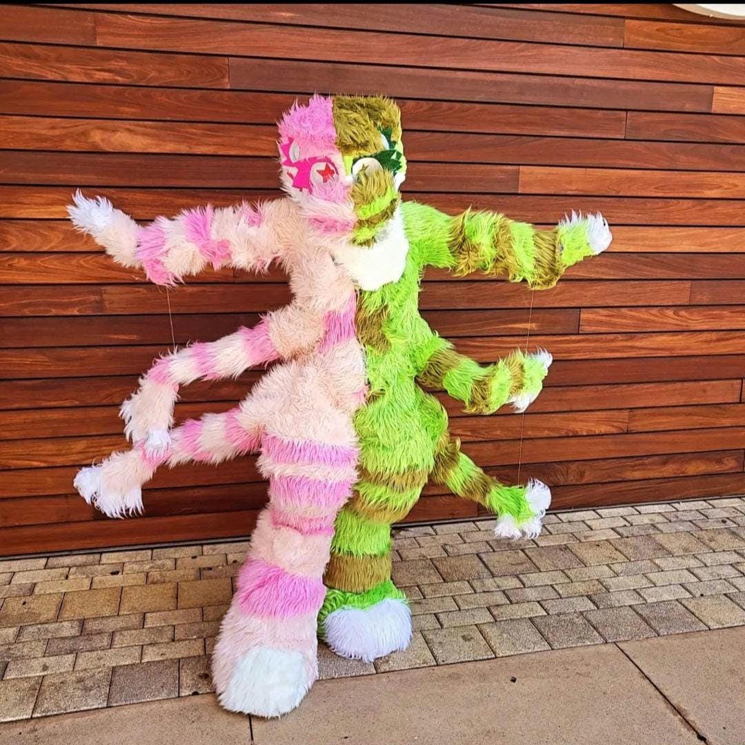 Pink and Green Spider Fursuit (full) - Etsy