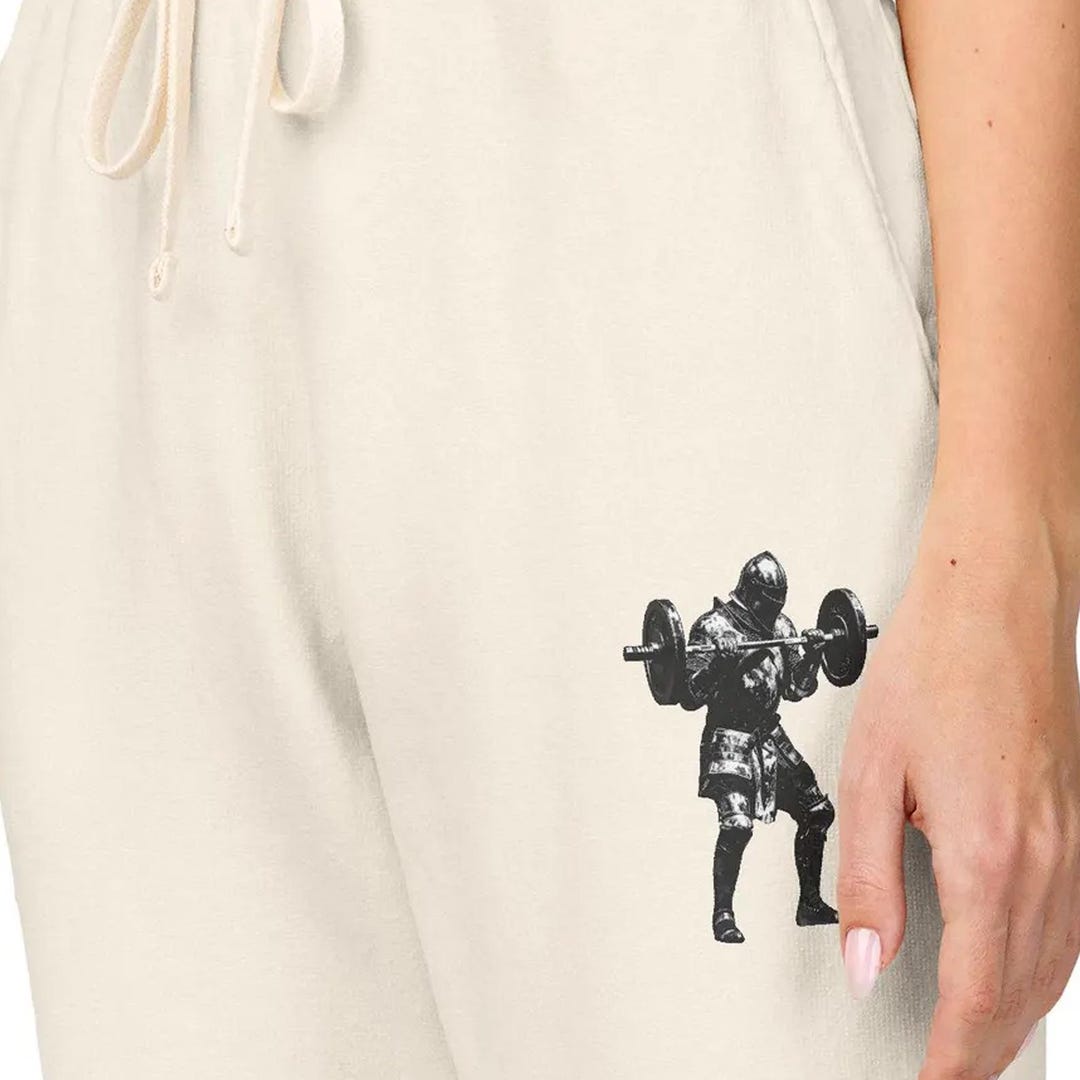 Medieval Knight Weightlifting Sweatpants, Gym Fitness Joggers, Warrior ...