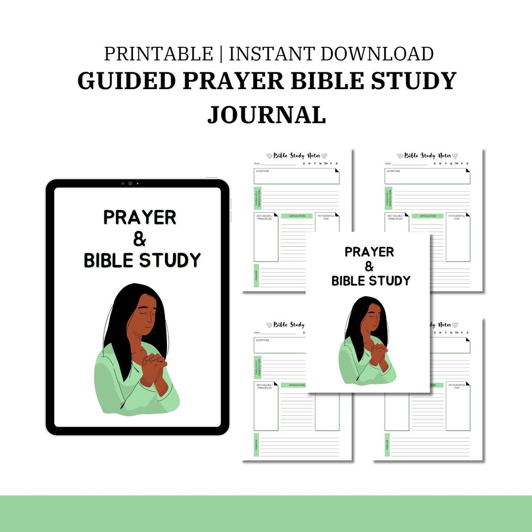 Guided Prayer & Bible Study Journal, Daily Devotional Notebook ...