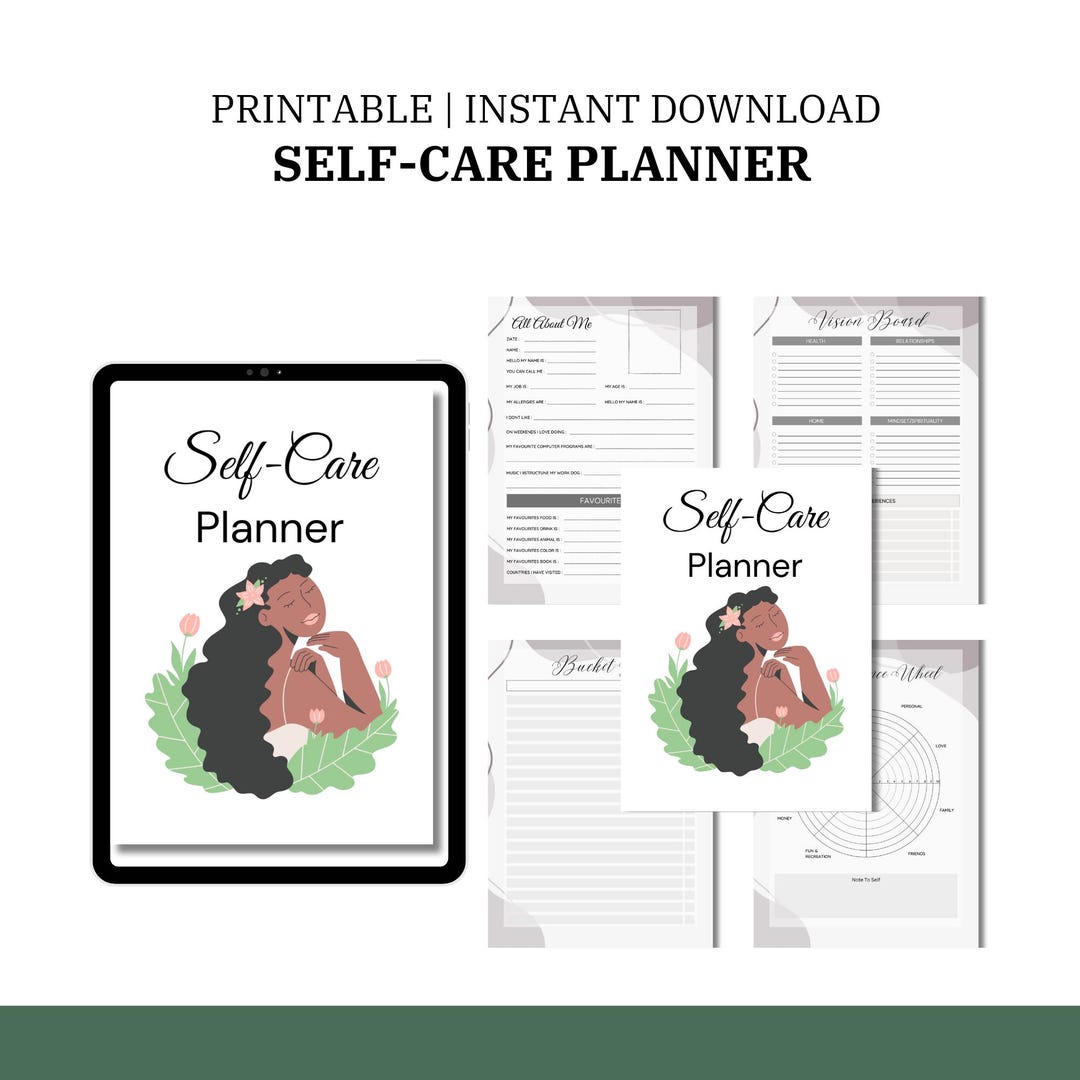Self-care Journal, Mindfulness Planner, Daily Wellness Journal, Self ...