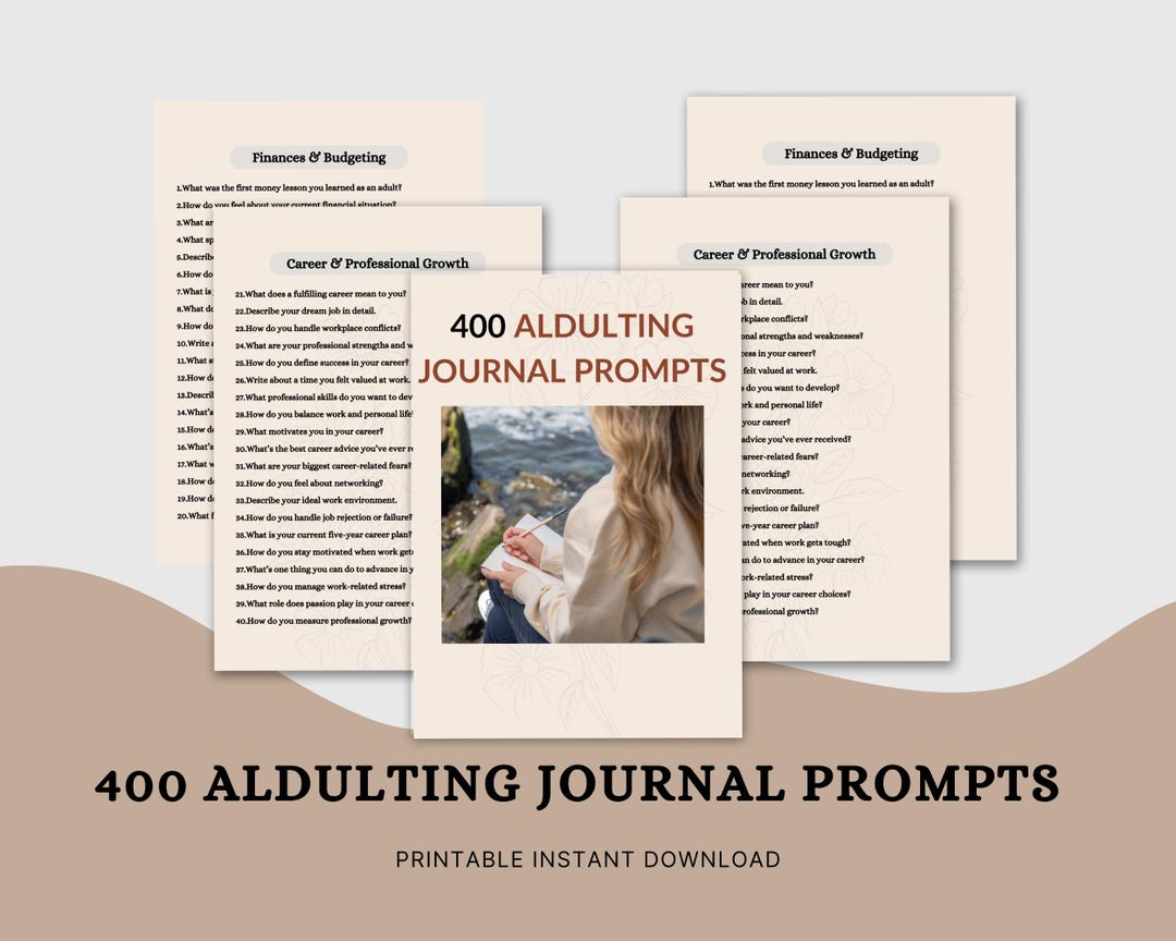 Adulting Journal Prompts, Self-reflection, Finance, Career Skills ...