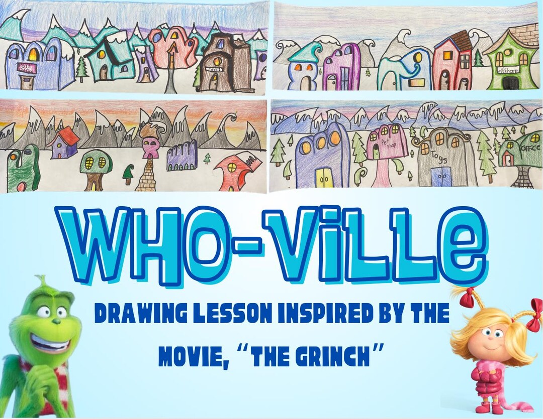 Winter Drawing Art Lesson/ Whoville - Etsy