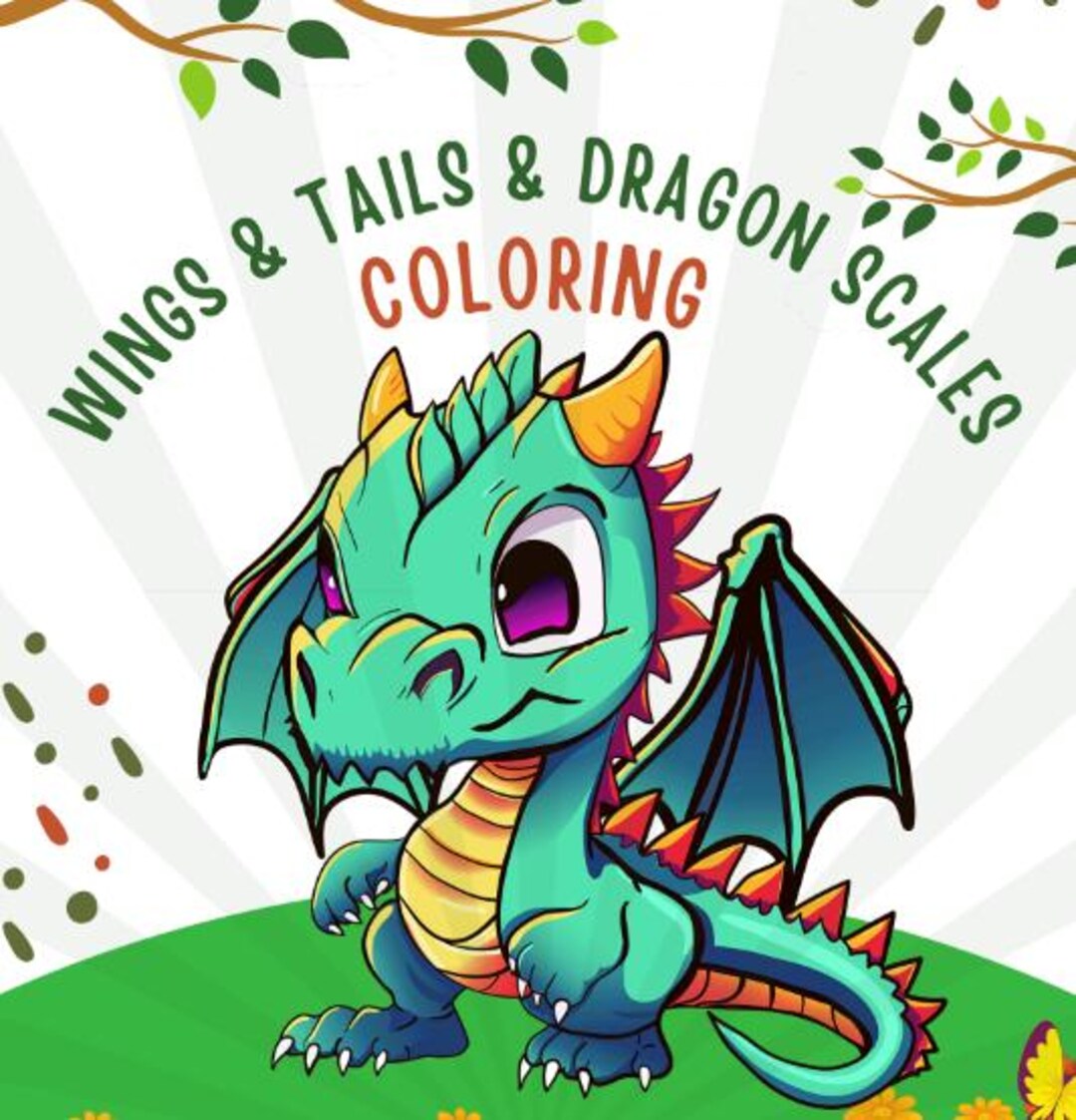 Dragons Coloring Book "dragon Tales"- Printable Coloring Pages- Kid and ...
