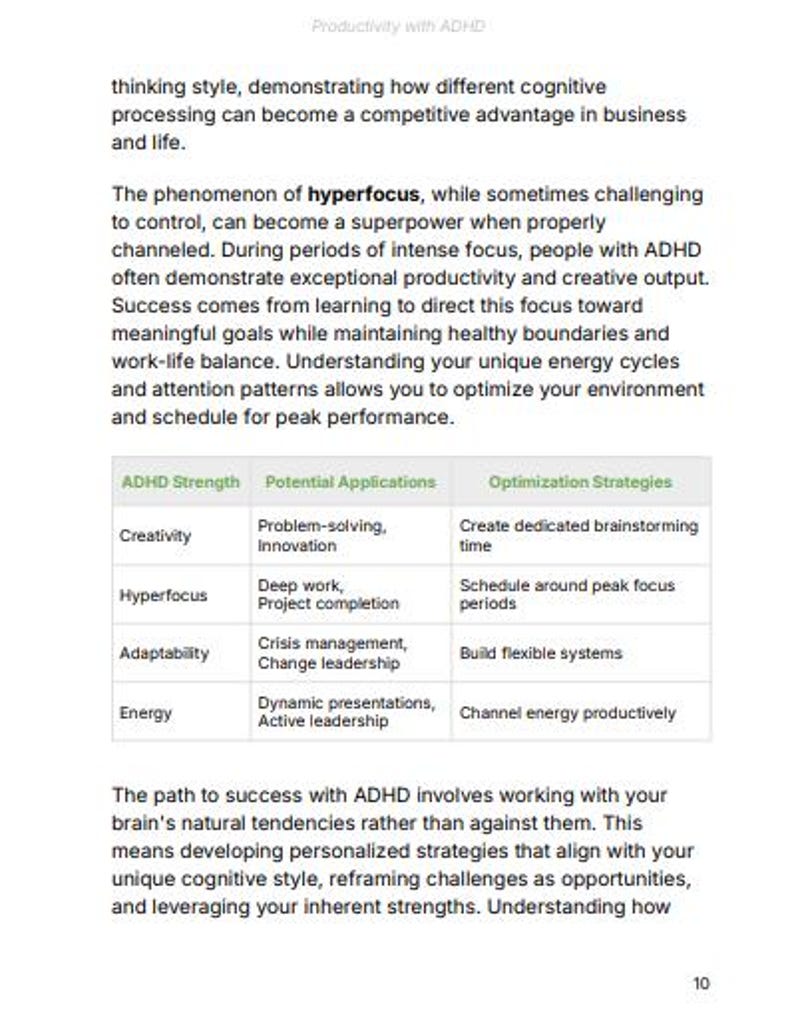 ADHD Productivity Toolkit | Executive Functioning, E-books, Workbook ...