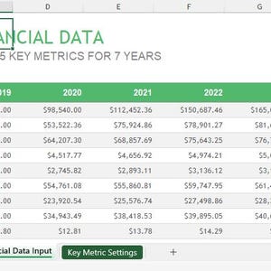2025 Annual Financial Metrics Dashboard | Excel Template for Business ...