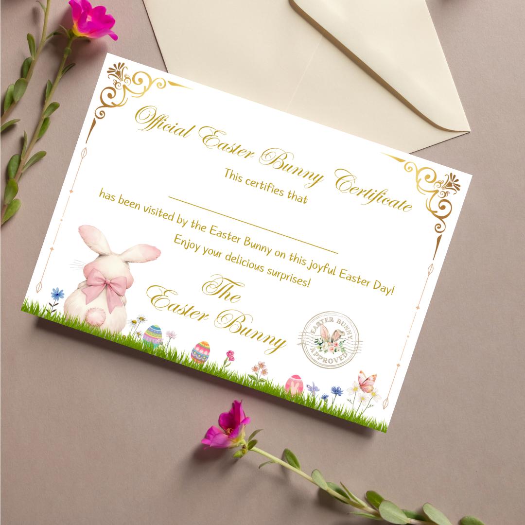 Easter Bunny Delivery Certificate - Etsy