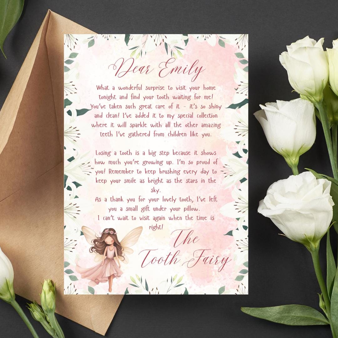 Tooth Fairy Letter - Digital Download / Template - Etsy