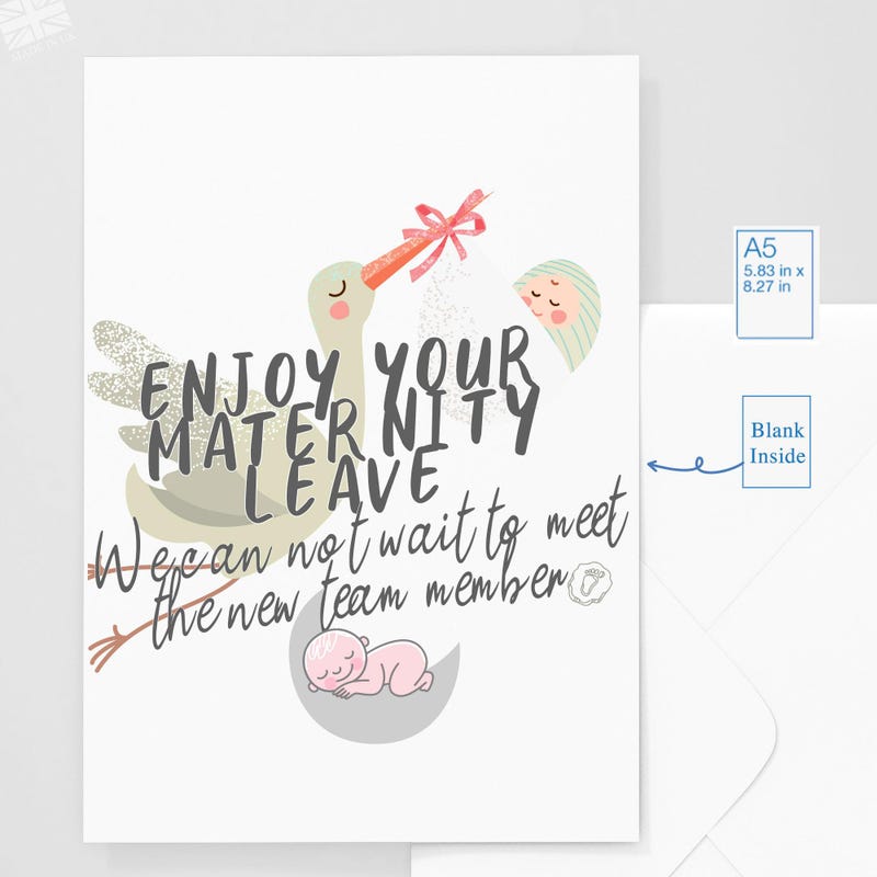 Maternity Leave Card - Etsy UK
