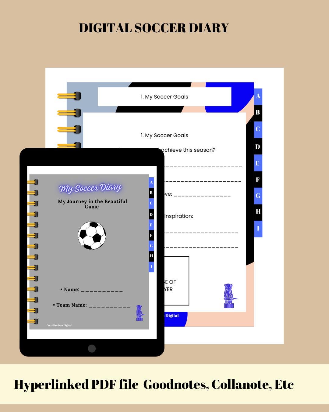 Digital Soccer Journal - Etsy UK